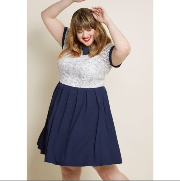 Modcloth | Dresses | Modcloth Lace Peter Pan Collar Retro Pinup Dress ...